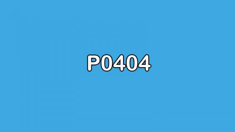 P0404: Exhaust Gas Recirculation Circuit Range/Performance ...